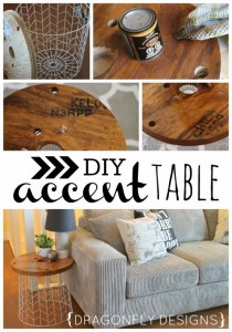 Easy DIY Accent Table Tutorial for your living room decor.