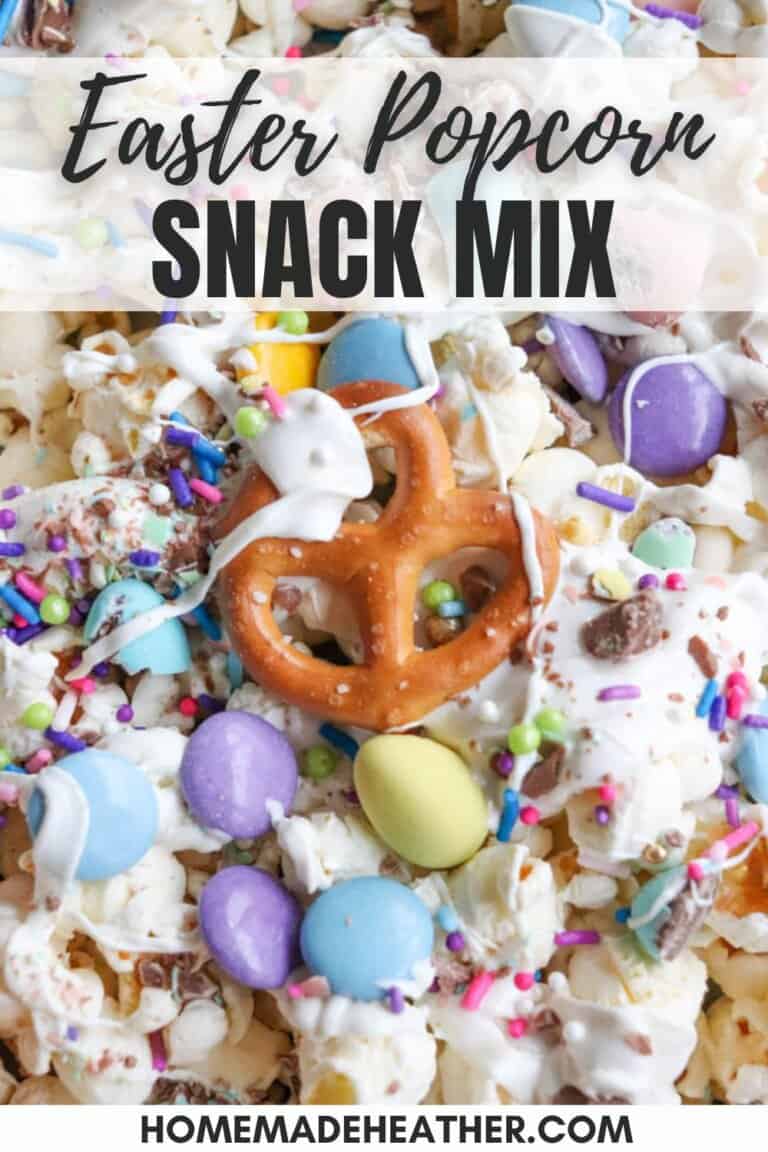 White Chocolate Easter Popcorn Recipe » Homemade Heather