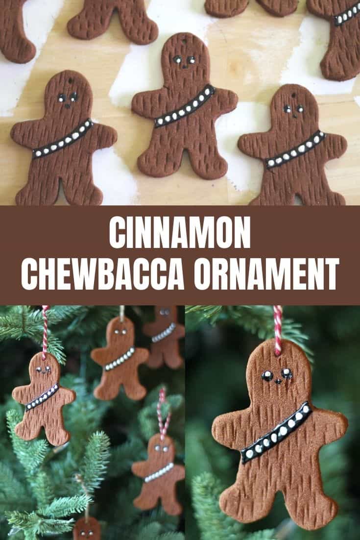 Adorable and easy to make cinnamon Chewbacca ornament.