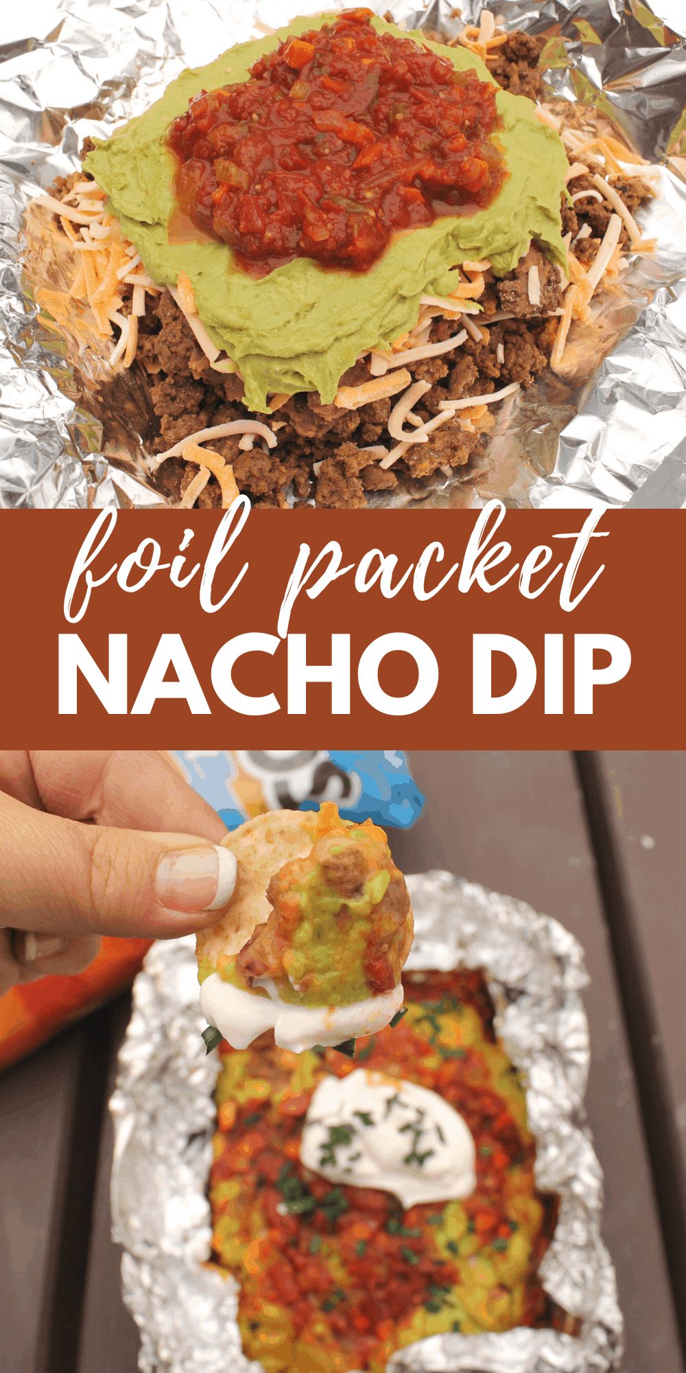 Tinfoil Packet Nacho Dip Recipe » Homemade Heather