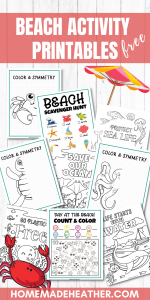 Free Beach Activity Printable Worksheets » Homemade Heather
