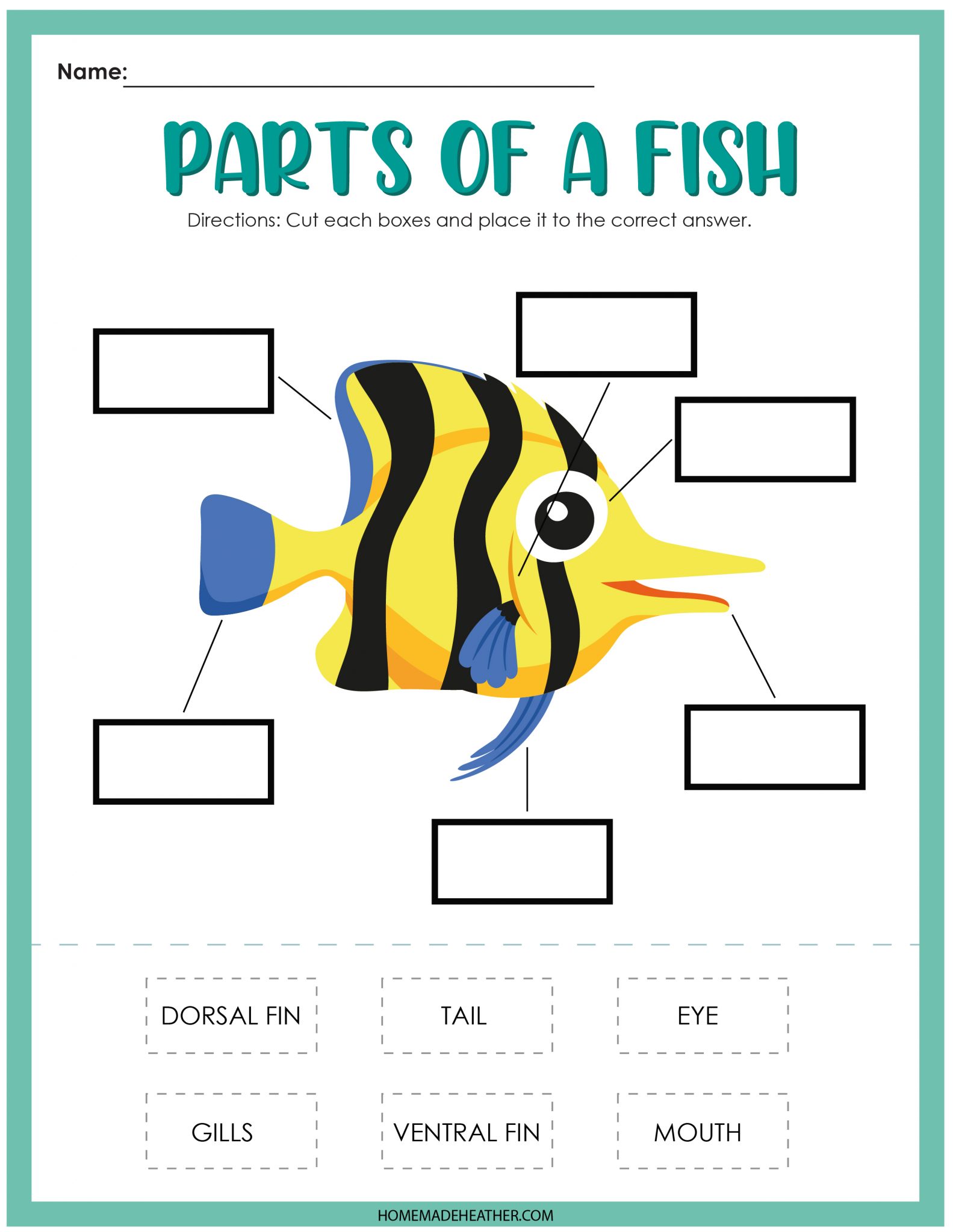 Fish Printable Activity Sheets » Homemade Heather