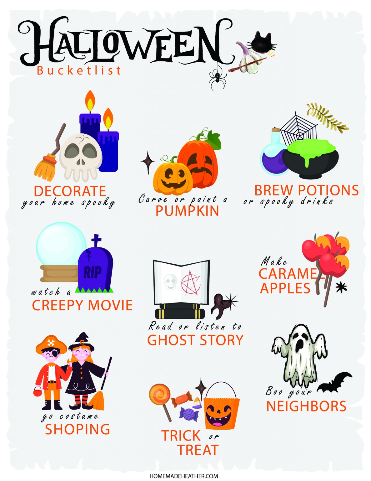 Free Halloween Activity Printables » Homemade Heather