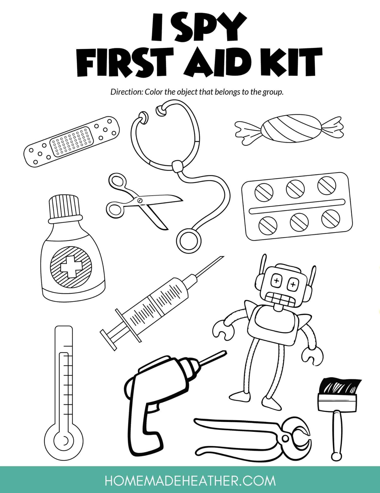 First Aid Activity Printables for Elementary School » Homemade Heather