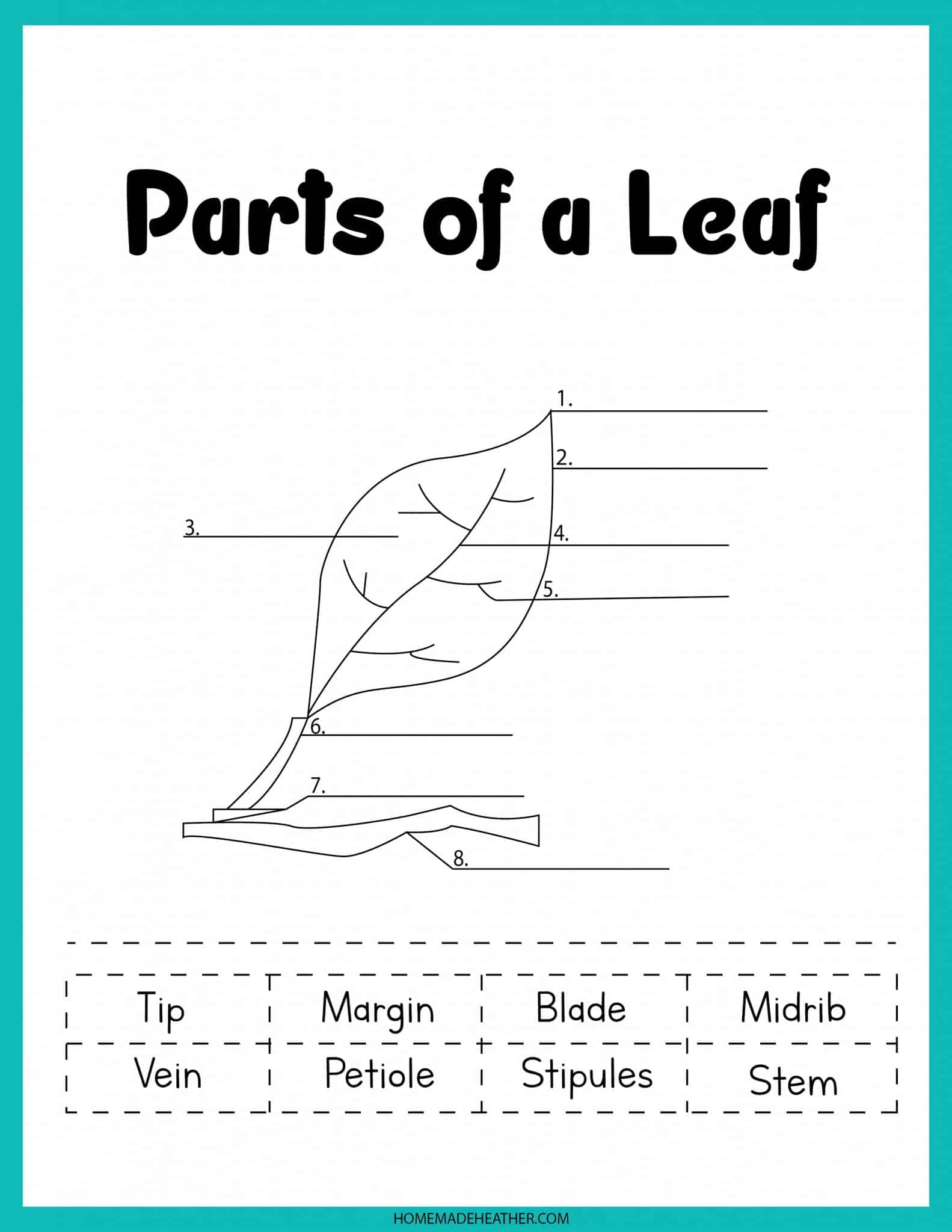 Fall Leaf Printable Work Sheets » Homemade Heather