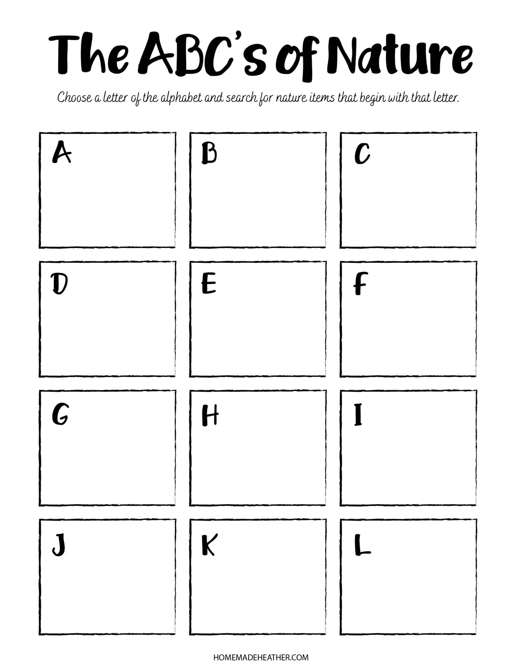 Free Nature Journal Printable » Homemade Heather
