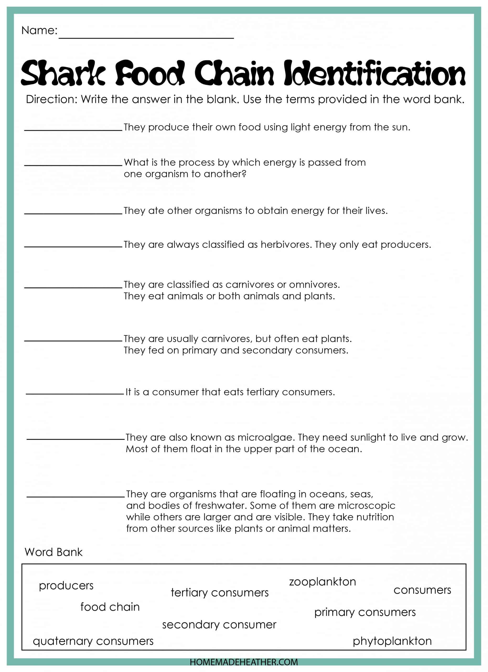 Free Shark Activity Printables » Homemade Heather