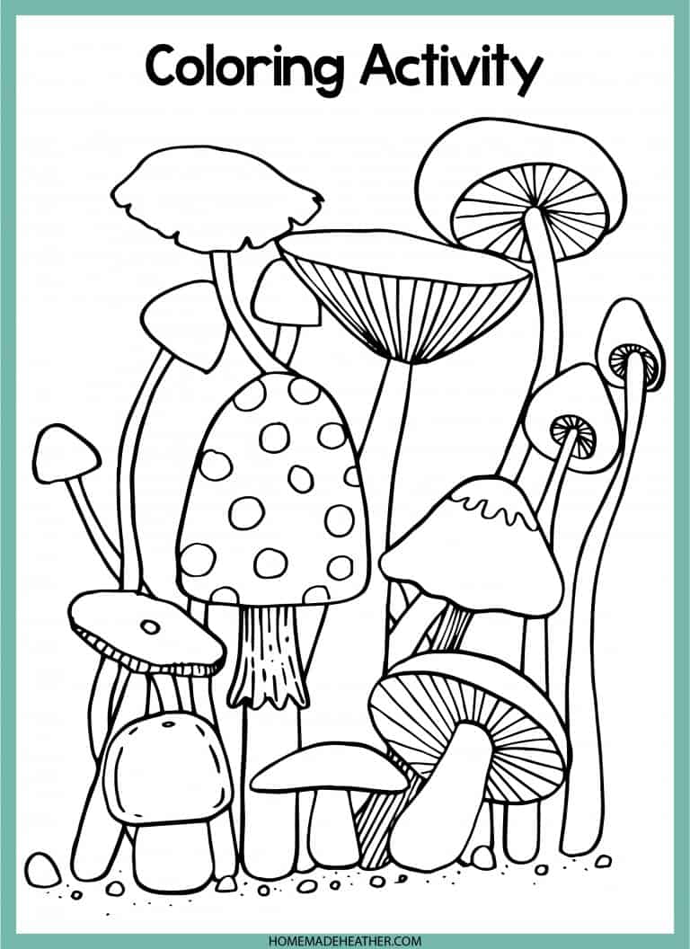 Mushroom Printable Work Sheets » Homemade Heather