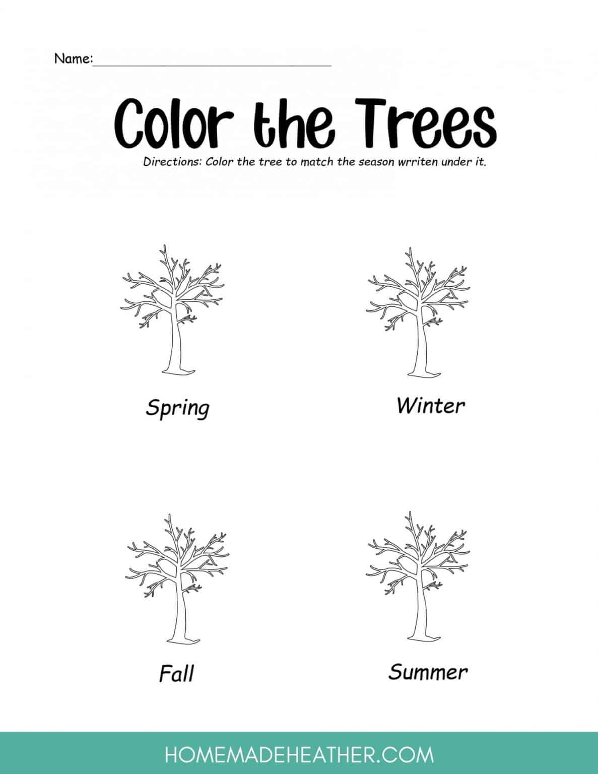 Free Tree Activity Printables » Homemade Heather