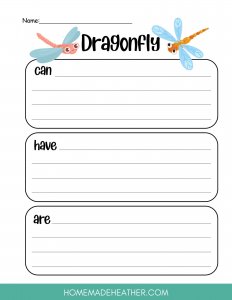 Free Dragonfly Activity Printables » Homemade Heather