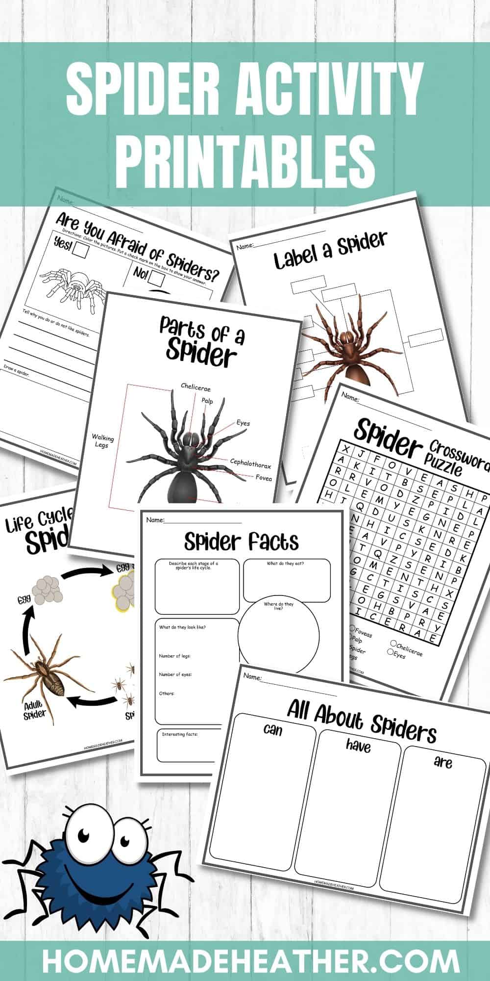 Free Spider Activity Printables » Homemade Heather