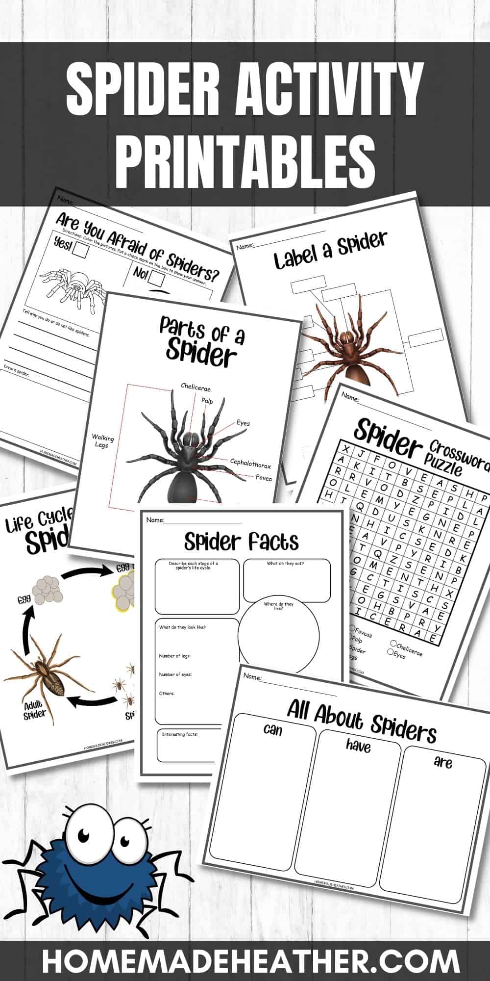 Free Spider Activity Printables » Homemade Heather