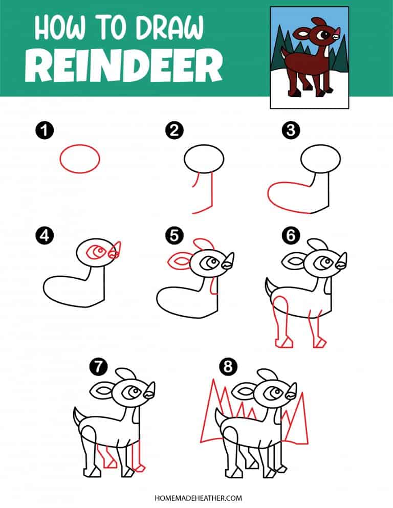 Free How To Draw Winter Printables » Homemade Heather