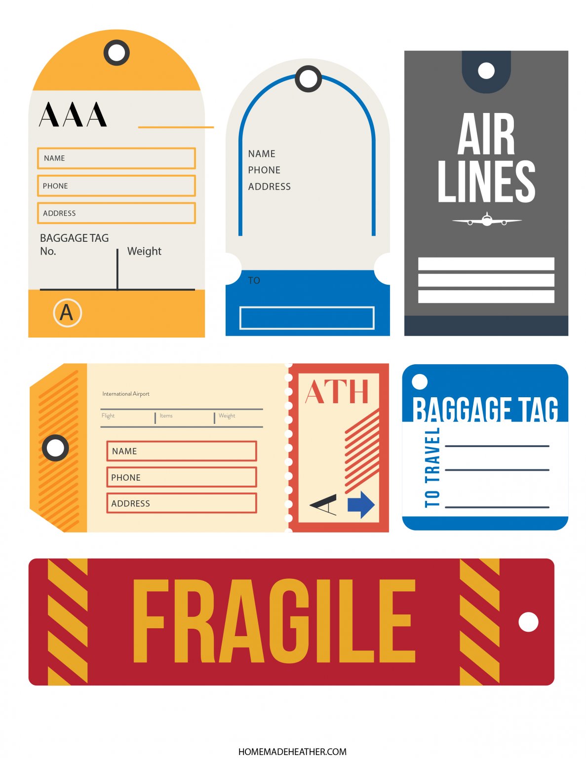 Free Pretend Travel Printables » Homemade Heather