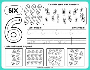Free Number Tracing Printable Work Sheets » Homemade Heather