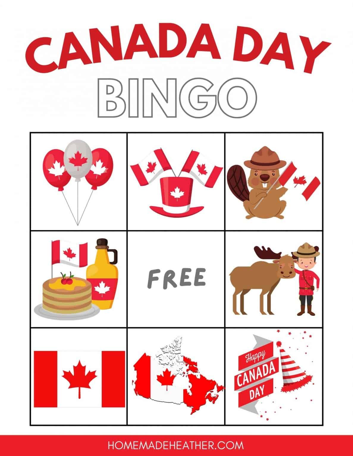Free Canada Day I Spy Printable » Homemade Heather