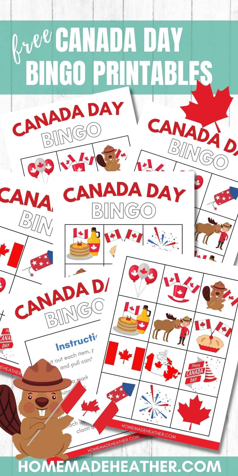 Free Canada Day Bingo Printables » Homemade Heather