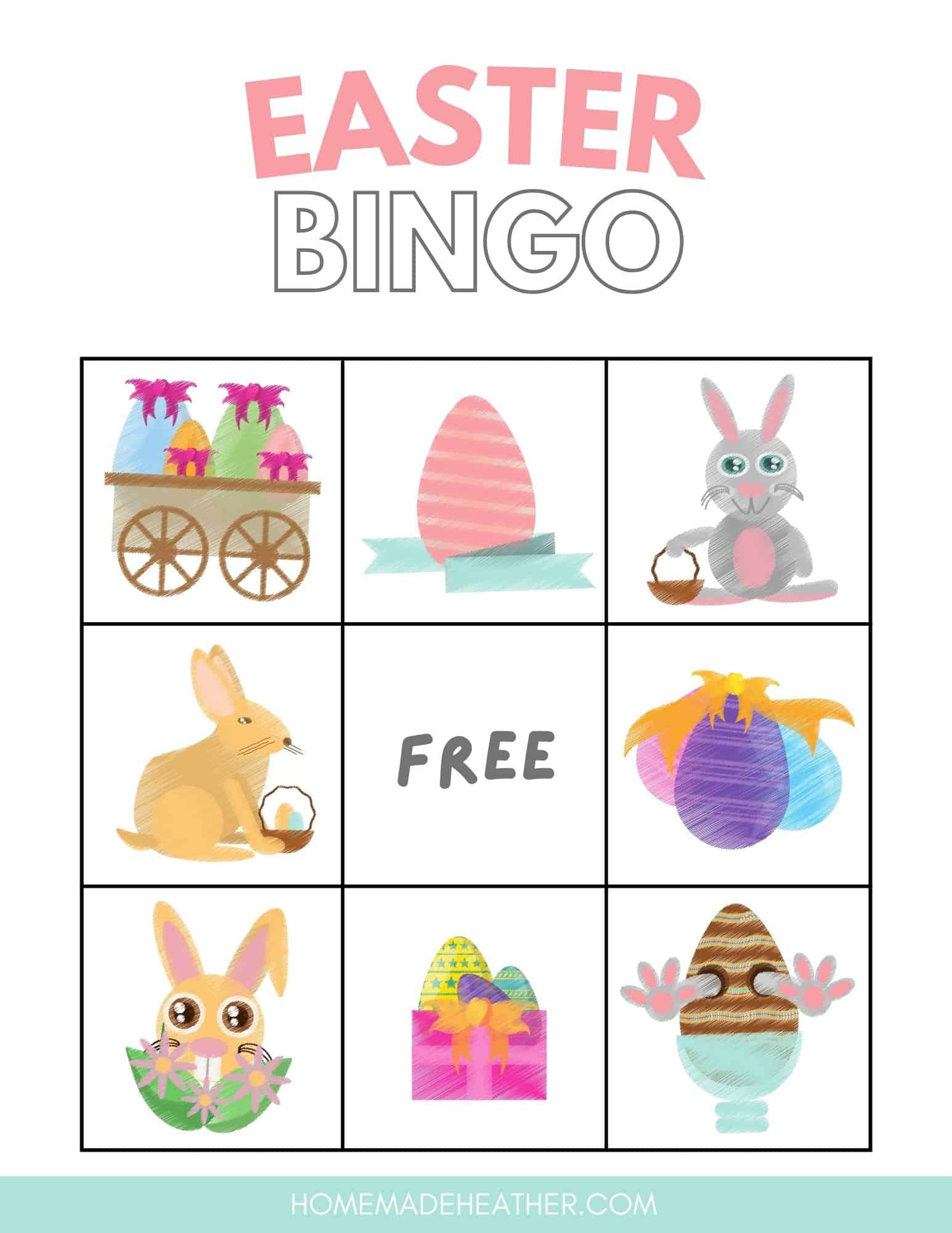 Free Easter Bingo Printables » Homemade Heather