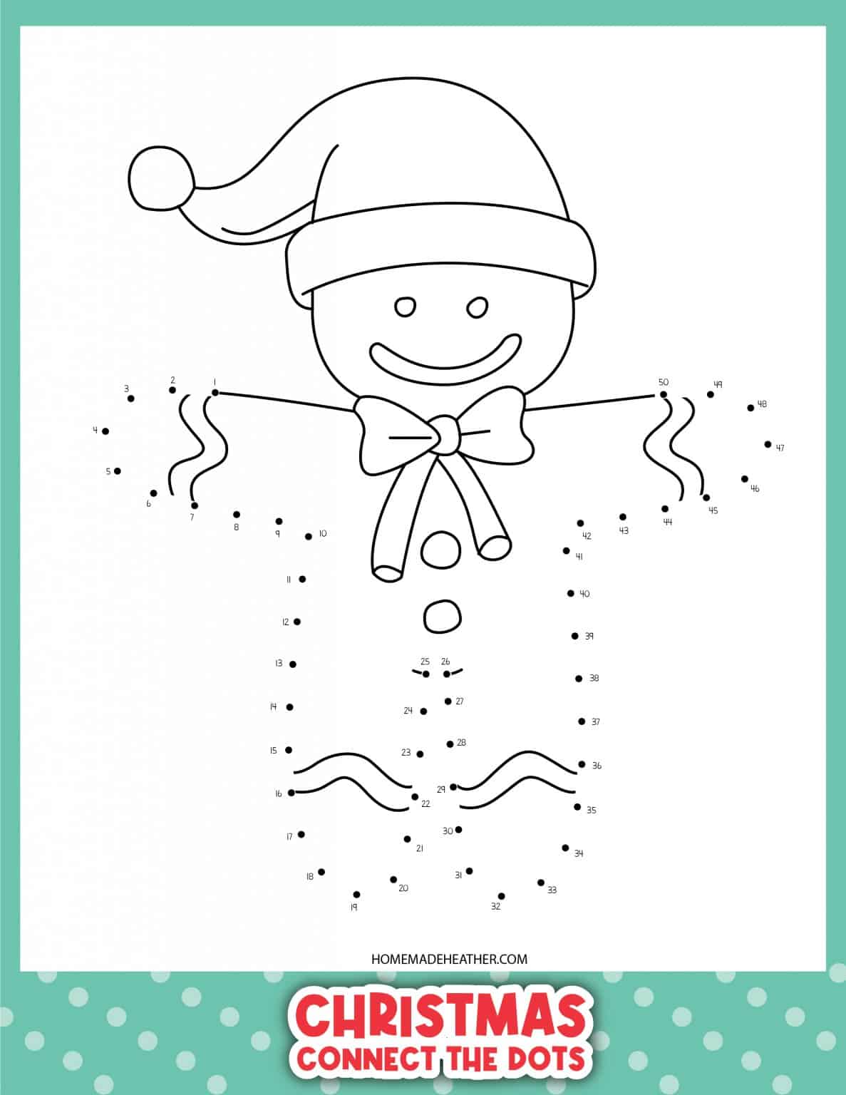 Free Christmas Dot to Dot Printables » Homemade Heather
