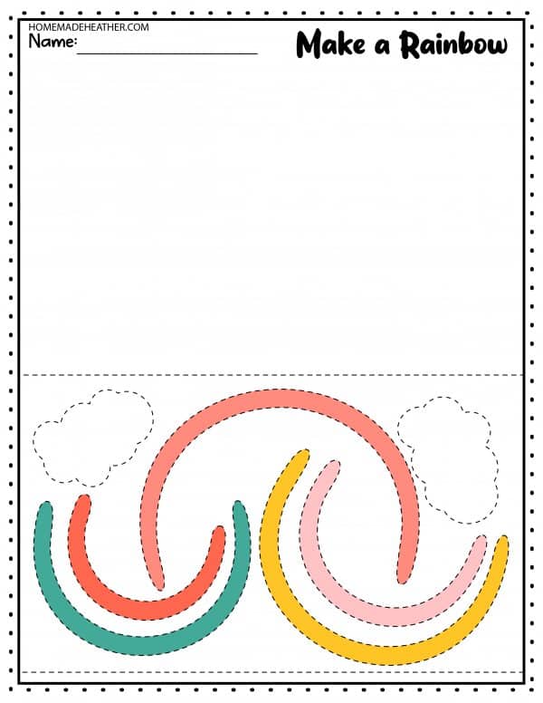 Customize Your Free Printable Color The Rainbow Kindergarten Worksheet