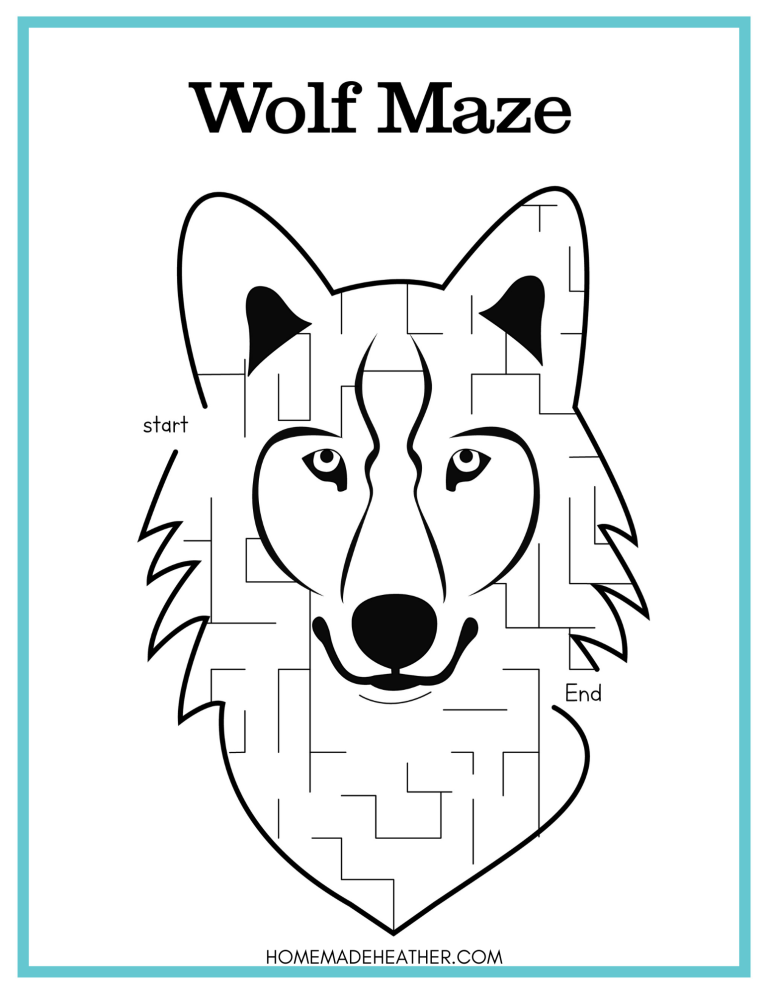 Wolf Activity Printables for Young Kids » Homemade Heather