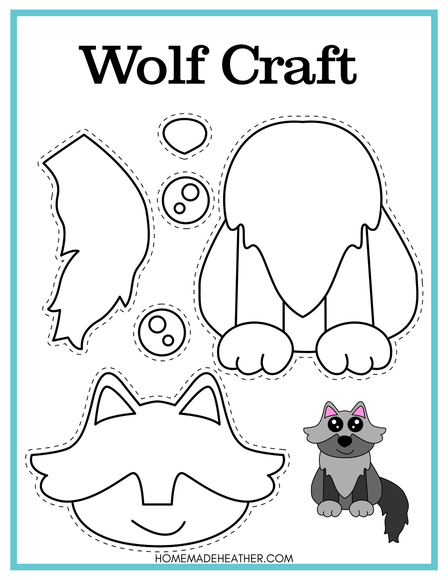 Wolf Activity Printables for Young Kids » Homemade Heather