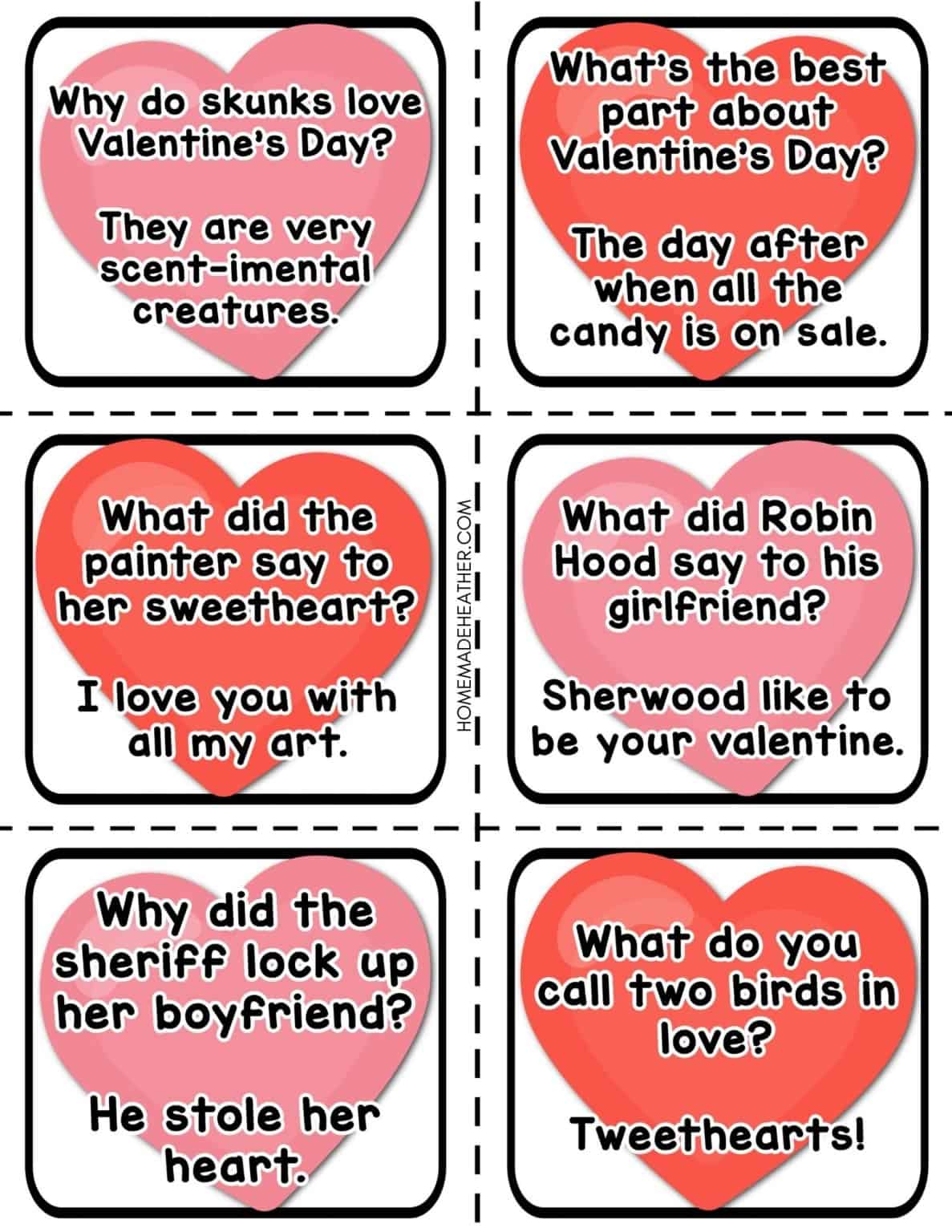 Free Valentines Day Joke Printables » Homemade Heather