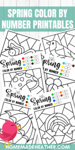 Spring Color By Number Printables » Homemade Heather