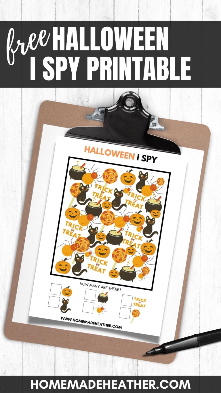 Free Halloween I Spy Printable » Homemade Heather