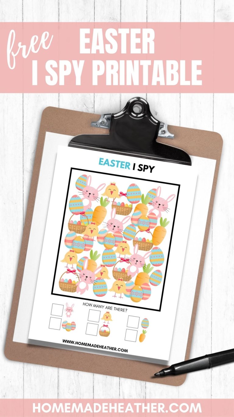 Free Easter I Spy Printable Activity » Homemade Heather