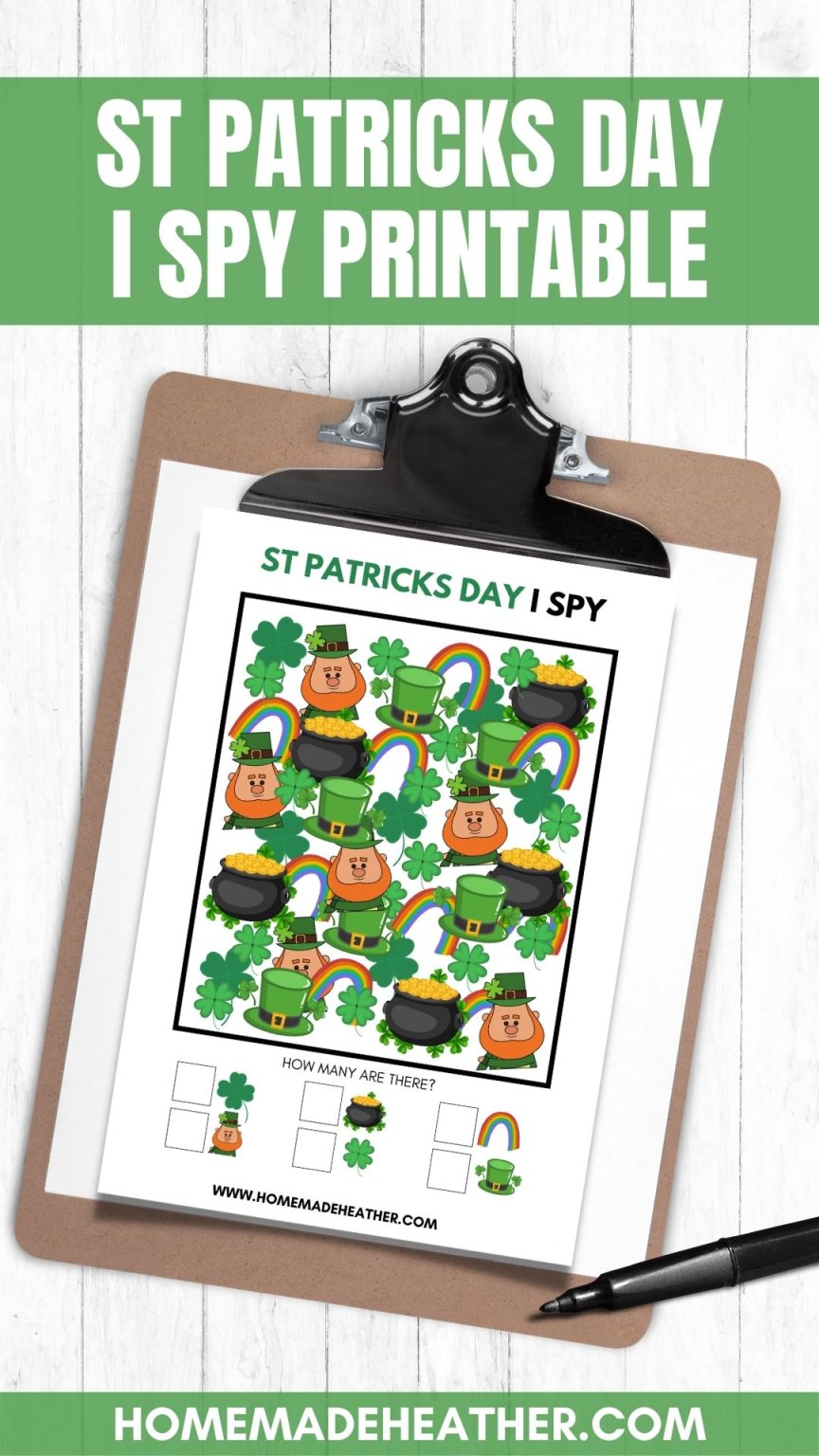 Free St Patricks Day I Spy Printable » Homemade Heather