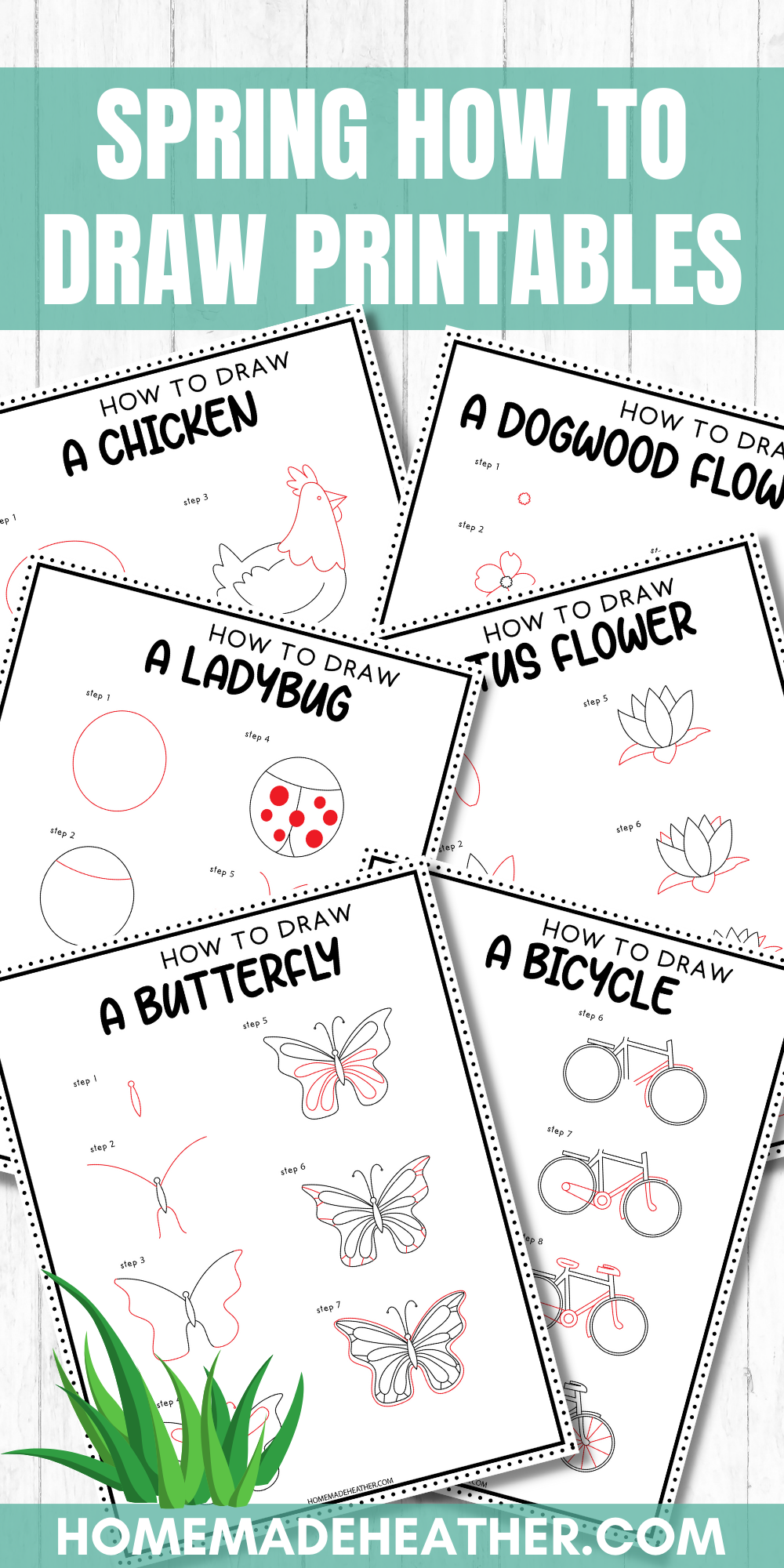 Free How To Draw Spring Printables » Homemade Heather