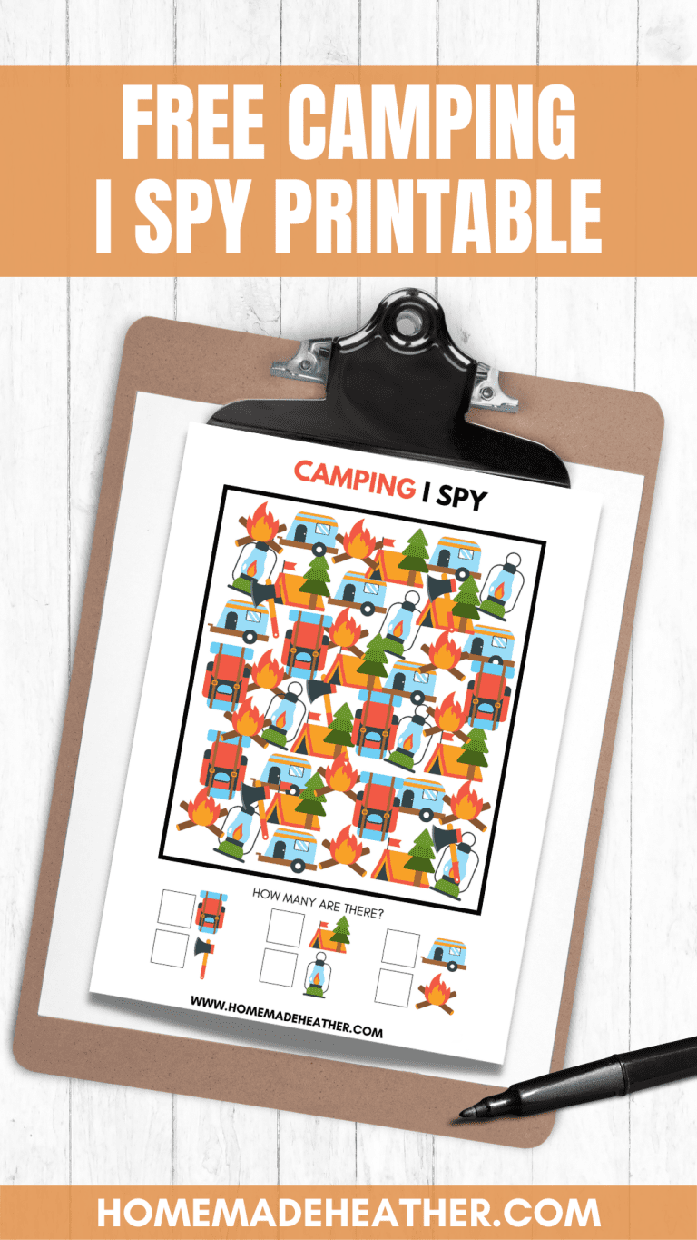 Free Camping I Spy Printable » Homemade Heather