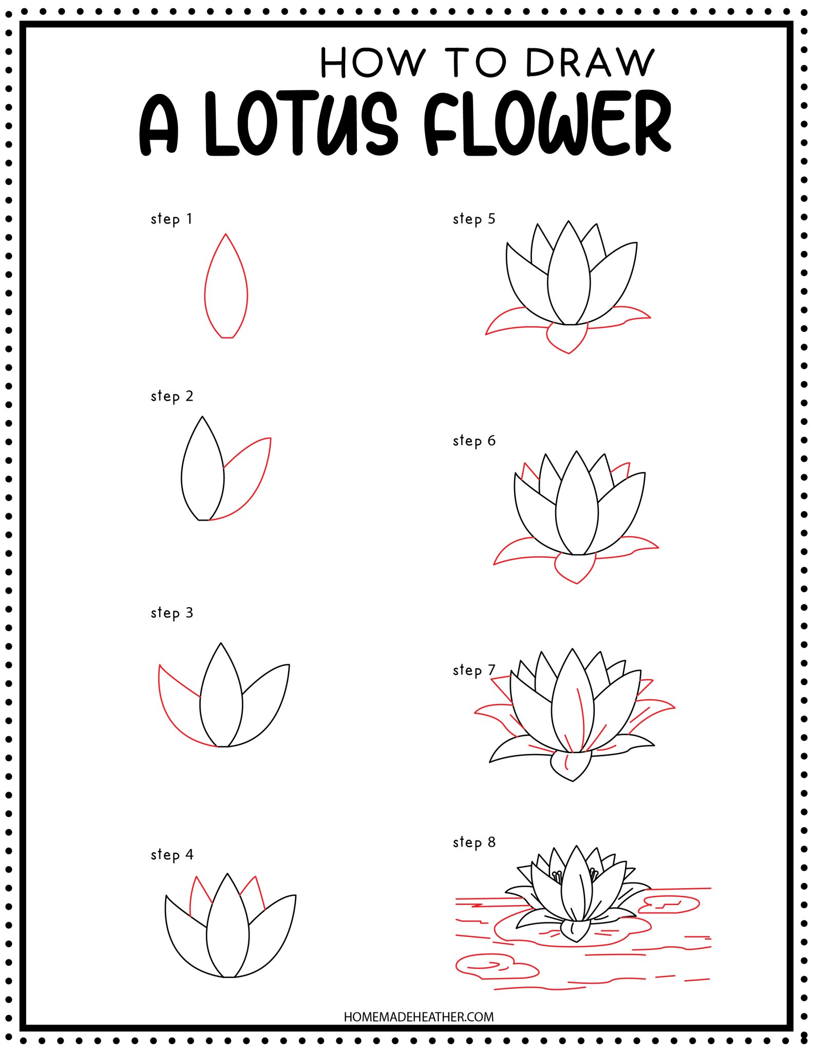 Free How To Draw Spring Printables » Homemade Heather