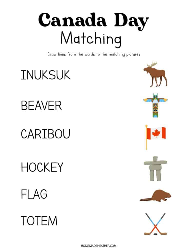 Free Canada Day Activity Printables » Homemade Heather