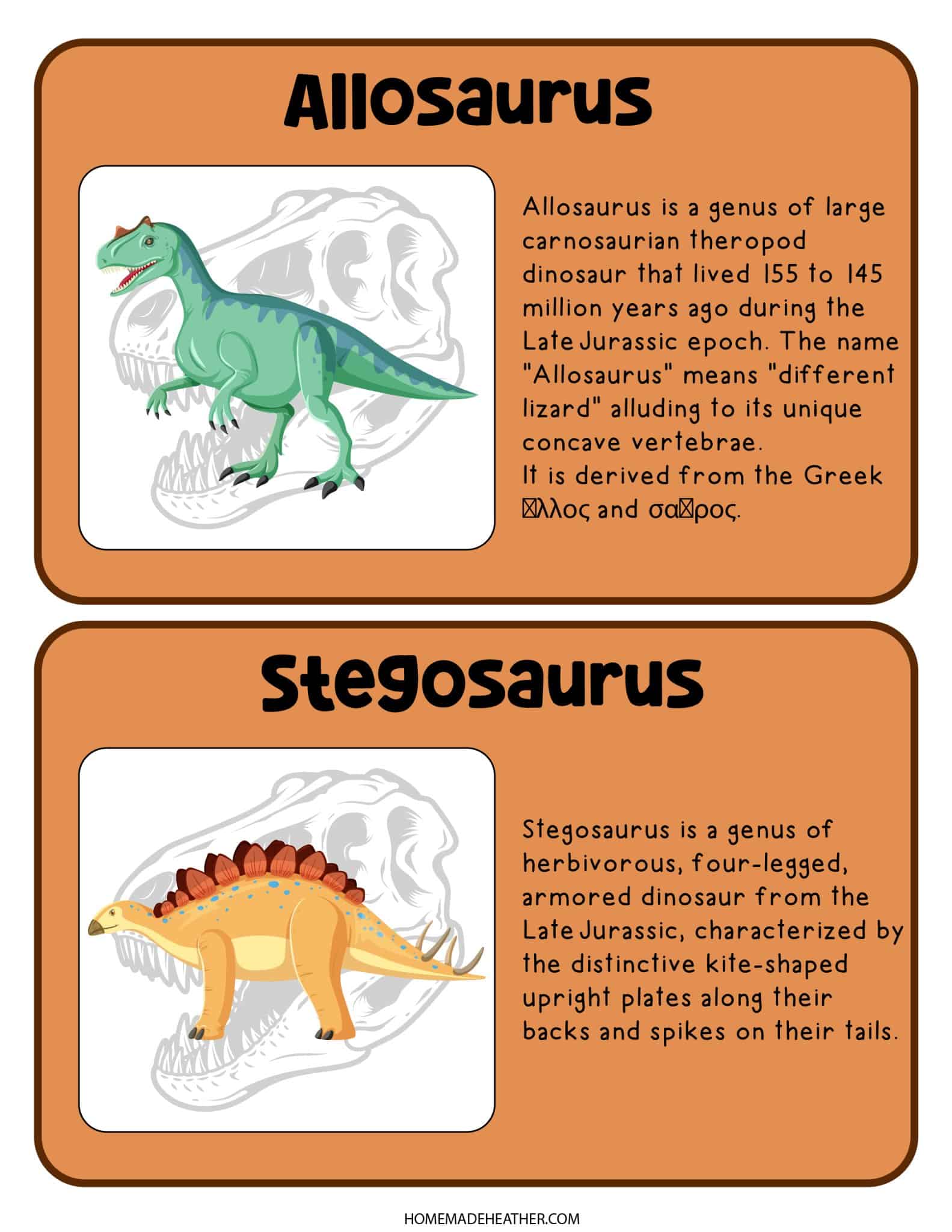 Free Dinosaur Museum Pretend Play Printables » Homemade Heather
