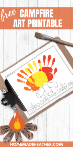 Free Campfire Handprint Art Printable » Homemade Heather