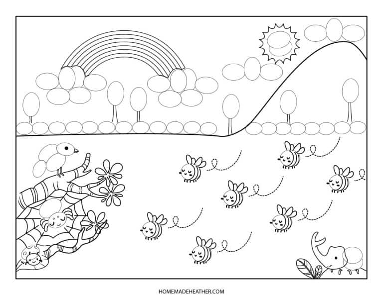 Four Seasons Thumbprint Art Printables » Homemade Heather