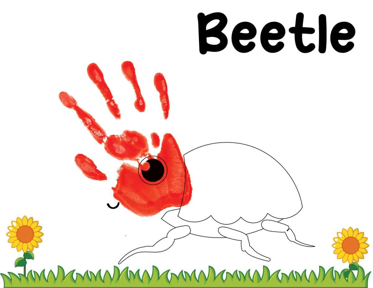 Bug Handprint Art Printable Templates » Homemade Heather