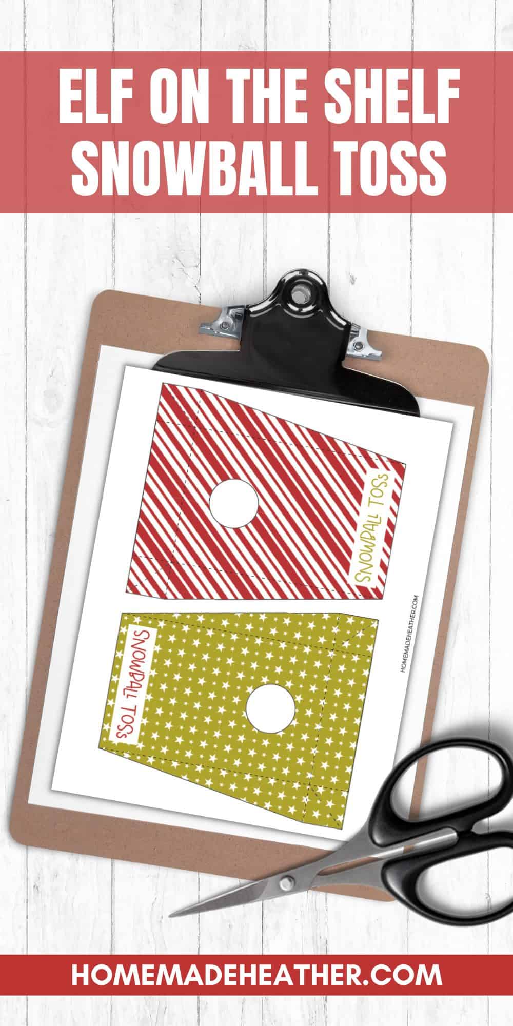 Elf on the Shelf Snowball Toss Printables » Homemade Heather