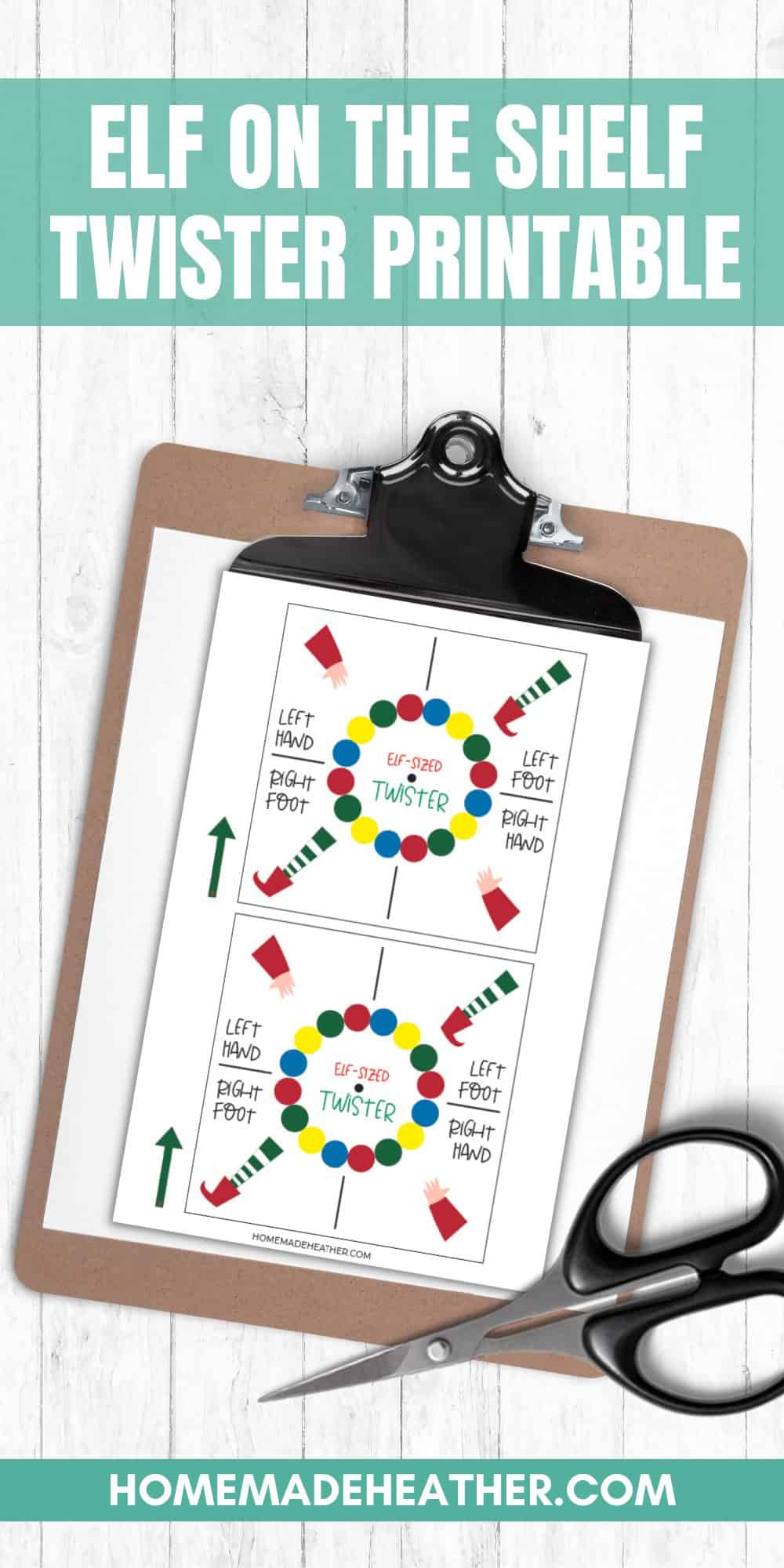 Elf on the Shelf Twister Printables » Homemade Heather