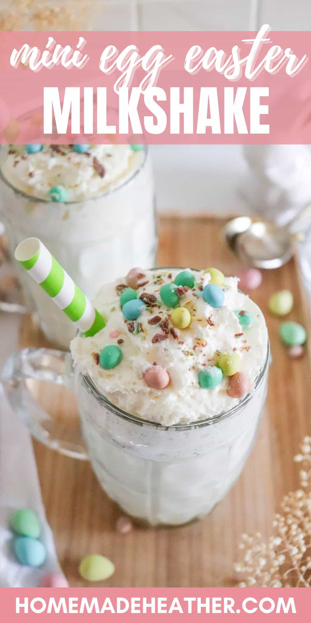 Mini Egg Easter Milkshake Recipe » Homemade Heather