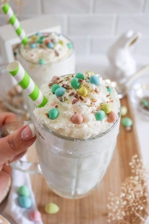 Mini Egg Easter Milkshake Recipe » Homemade Heather