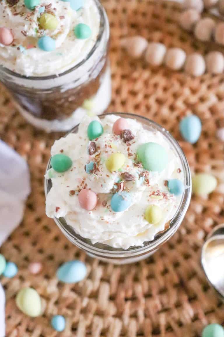 Mini Egg Easter Parfait Recipe » Homemade Heather