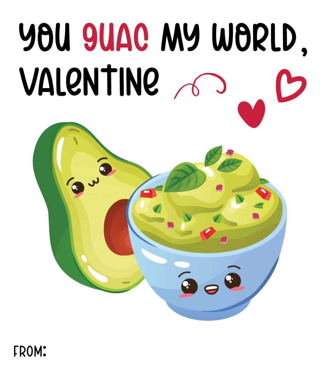 Taco Printable Valentine Cards » Homemade Heather