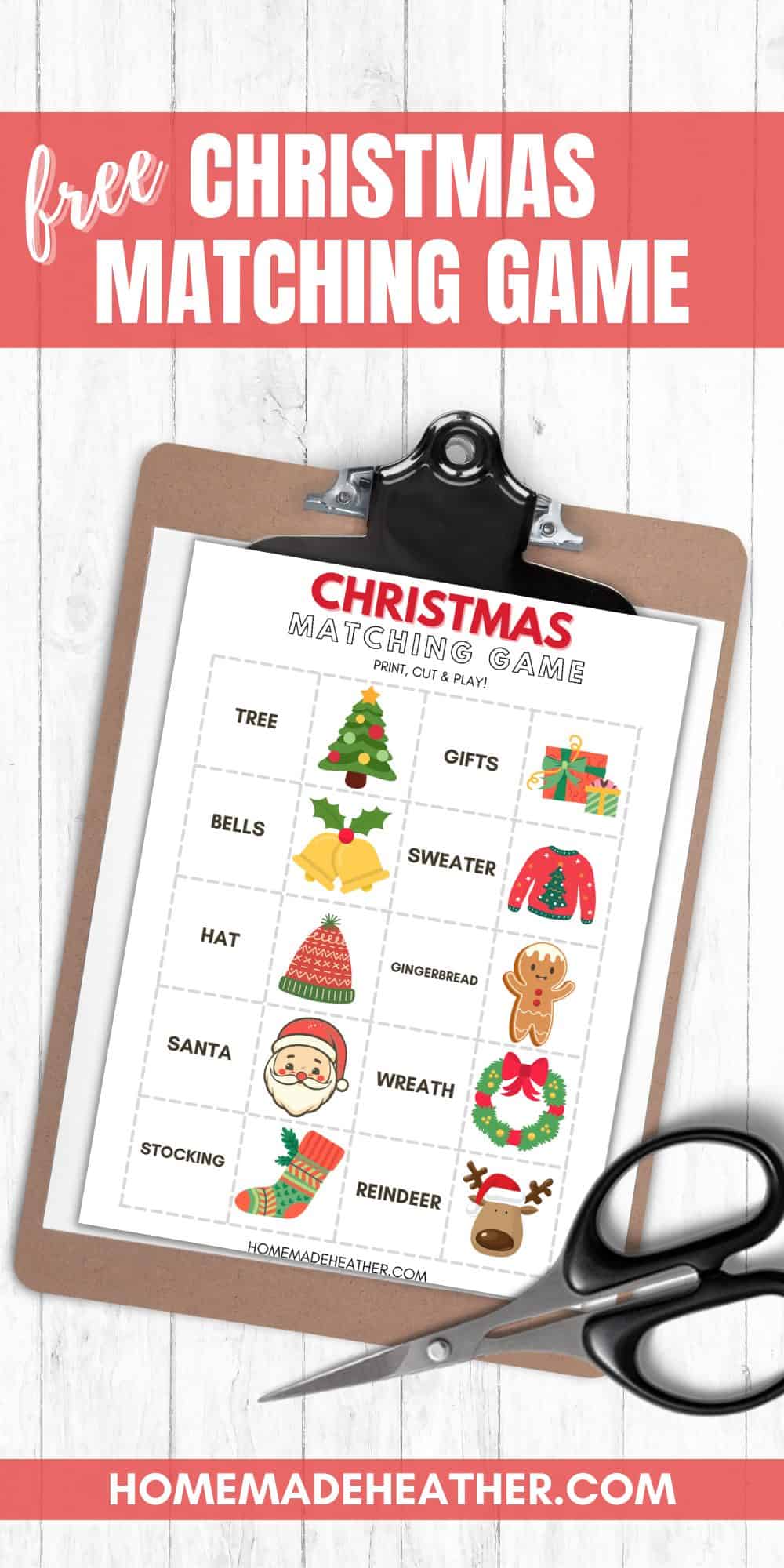 Free Christmas Matching Game Printable » Homemade Heather