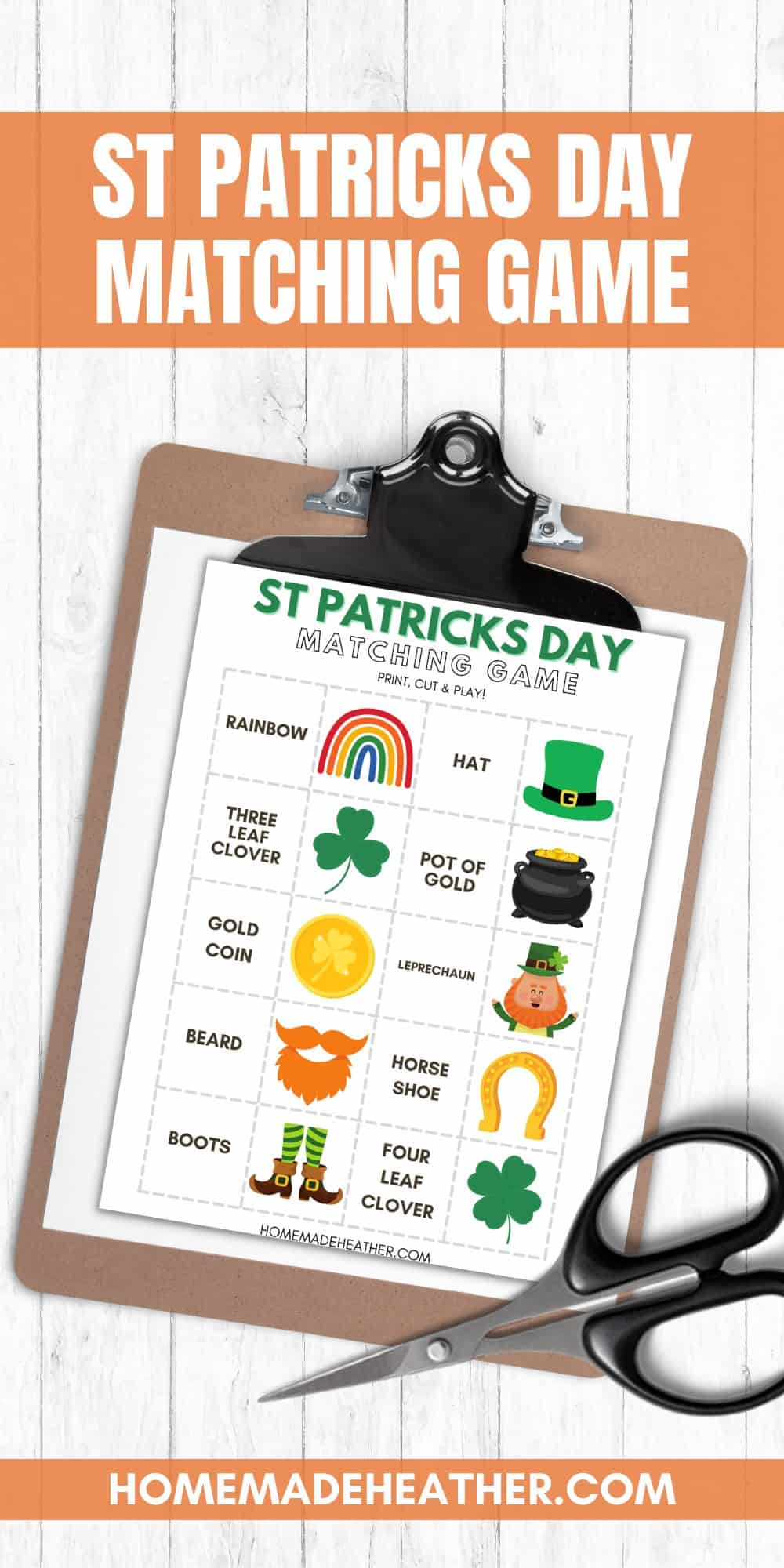 St Patricks Day Matching Game Printable » Homemade Heather