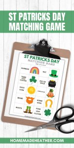 St Patricks Day Matching Game Printable » Homemade Heather