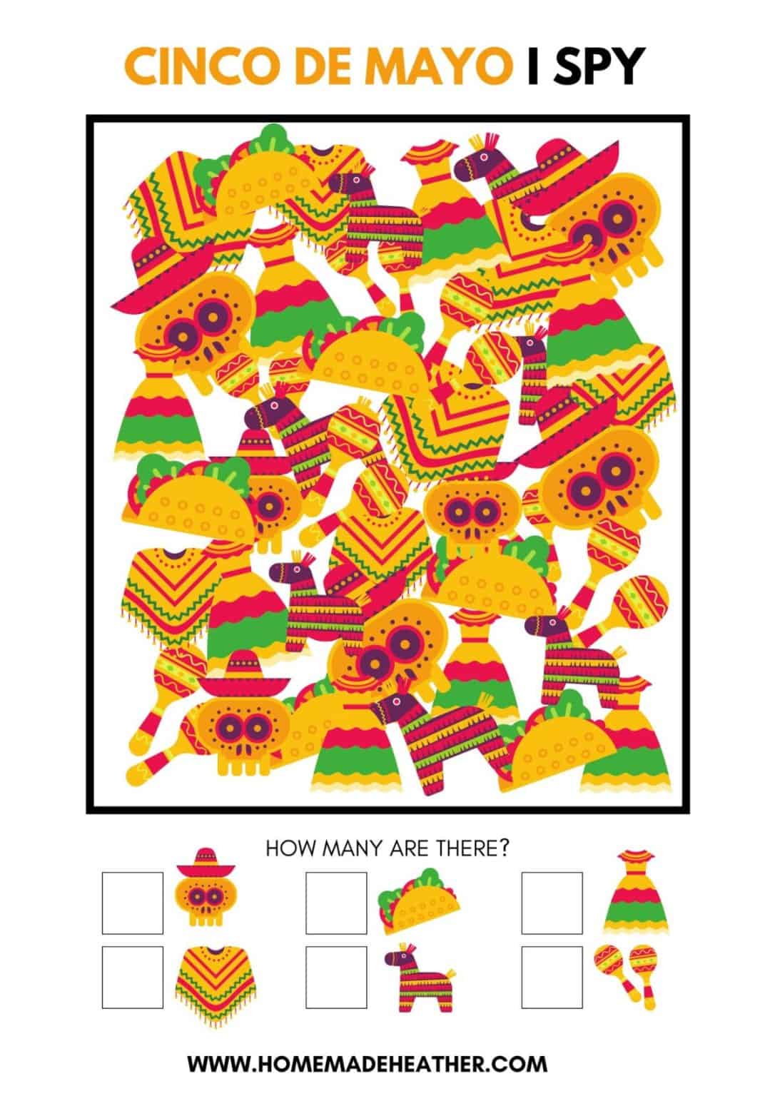 Free Cinco De Mayo I Spy Printable » Homemade Heather