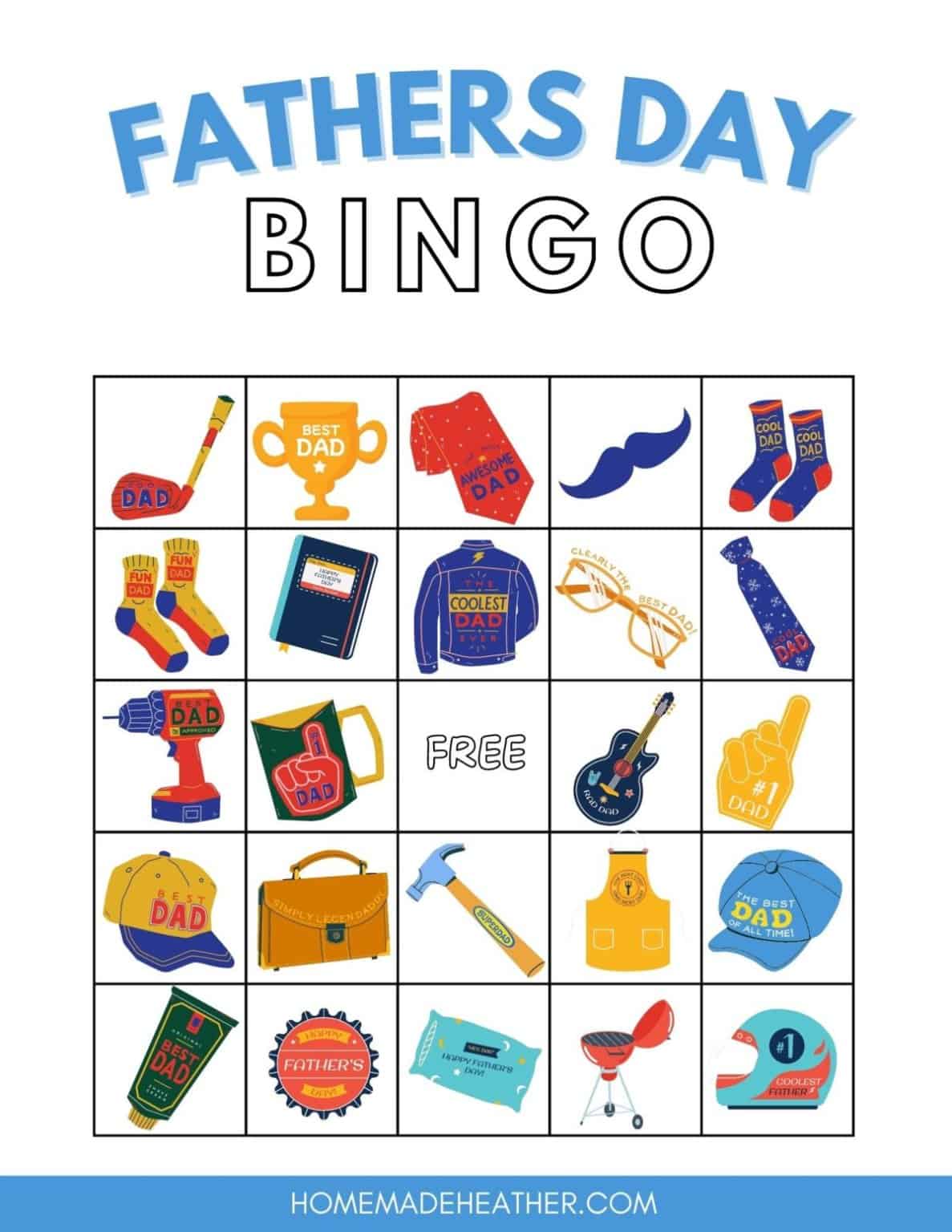 Free Father's Day Bingo Printables » Homemade Heather
